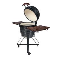 Quality KIMSTONE 2023 Kamado Ceramic Grill with Trolley 21 Inch Egg Shaped Barbecue for sale