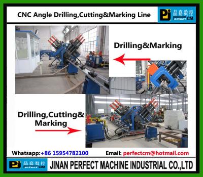 China Perforación de alta velocidad del ángulo del CNC y línea de marcado usadas en la industria de la torre del hierro (AHD2532) en venta