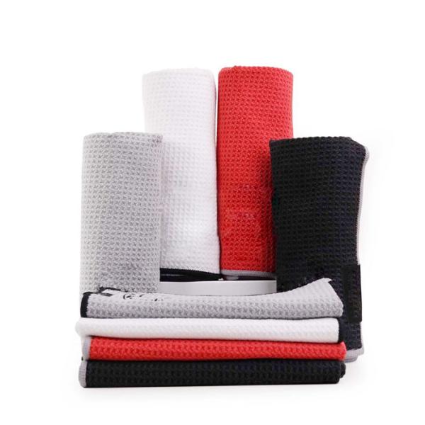 Tissu sur mesure brodé à l' imprimé de transfert serviette de golf pour gaufre de golf super absorbant sublimation