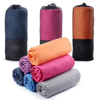 China Custom Private Label Logo Micro fibre Towel Lightweight Absorbent Fast Drying Breathable Gym Sport Microfiber Towel for sale