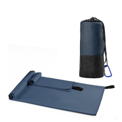 China High quality factory custom make your own logo print microfiber sport fitness gym towel with mesh bag for sale