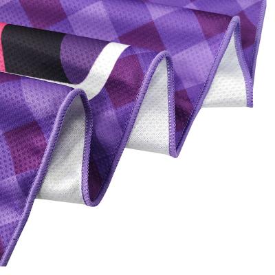 China Aquacool Wet Microfiber Cooling Towel For Sport Double Side Printing Custom for sale