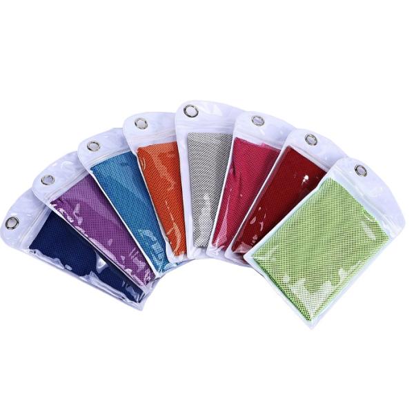 Gros Logo personnalisé Microfibres Gym Cou serviette à sec rapide rafraîchissement serviette pour le sport Courir Gym entraînement