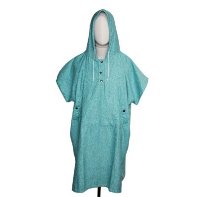 China Customized Sand Free Microfiber Poncho Towel Hooded Changing Towel Robe for sale
