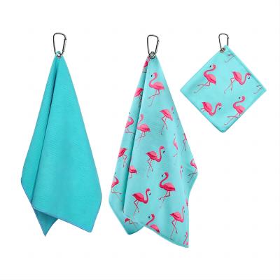 중국 정연한 Microfiber 골프 수건 낮은 MOQ에 의하여 주문을 받아서 만들어지는 디자인 판매용