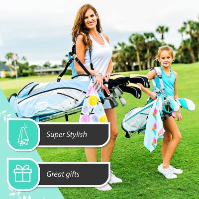 中国 Customized Color Microfiber Plain Golf Towel With OPP Bag 販売のため