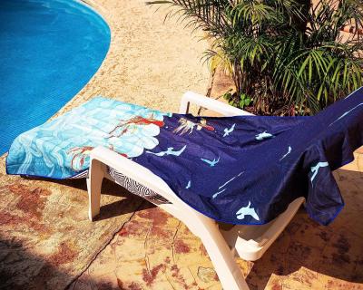 China Bulk Custom Screen Printed Logo Beach Towel Opp Bag Packaging for sale
