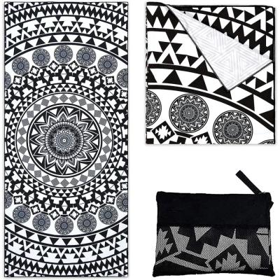 China Reinforced Stitching Microfiber Printed Beach Towel 75*150cm With High Durability for sale