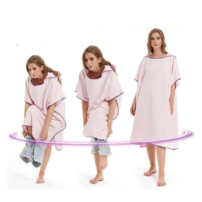 Produttore tessile personalizzato direttamente sostenibile sublimazione asciugatura rapida microfibra stampa spiaggia telo poncho in microfibra