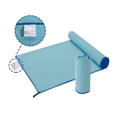 중국 마이크로파이버 스웨이드 땀 수건 고흡수성 속건성 헬스장 손수건 맞춤형 로고 여행 헬스 요가 마이크로파이버 스포츠 타월 판매용