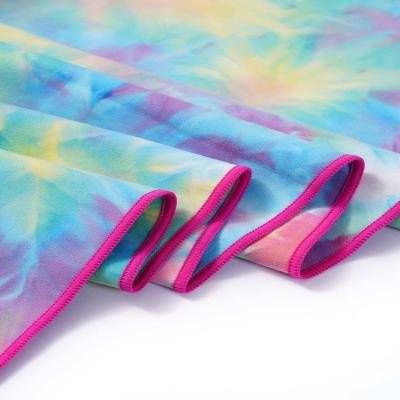 Cina Portafogli da bagno in poliestere in microfibra all'ingrosso Assorbente di secco veloce Nuoto Portafogli sportivo coppia cravatta colorante ricamato Portafogli da vacanza 50x100cm in vendita