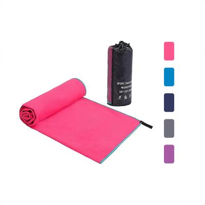 China New Design Logo Microfiber Gym Towel Beach Towel Wholesale Bulk Printed Best Sport Towel for sale