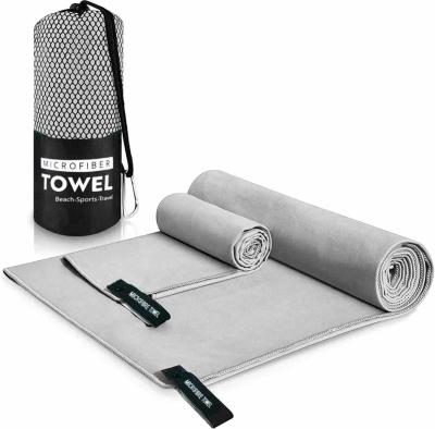 Gym Sport Towel Wholesale Custom Fast Dry Microfiber Suede Towel Adult Rectangle Printed Micro Fibre Eco Friendly Sports Towel Solid Color