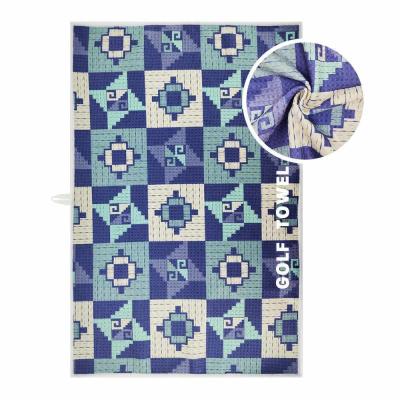중국 고품질 맞춤형 로고 마이크로파이버 스포츠 골프 피트니스 야외 스포츠 땀 흡수 타월 빠른 건조 마이크로파이버 골프 타월 판매용