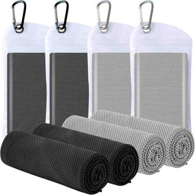 중국 저렴한 가격 맞춤형 로고 사각 빈 승화 Rpet 극세사 냉각 타월 대량 판매용