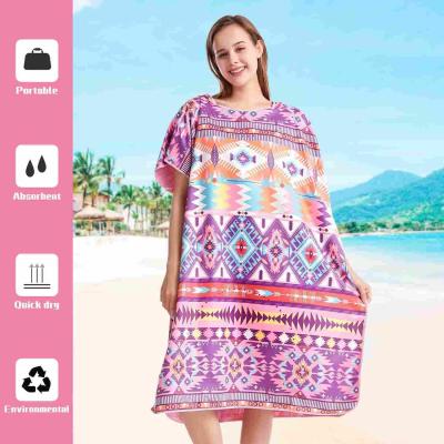 China Microfiber Hooded Poncho Beach Towel Customized Logo Bath Towel for sale