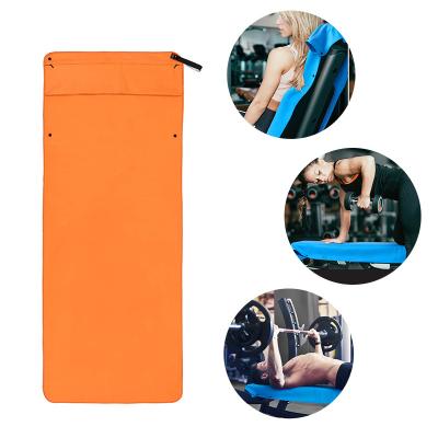 China Custom Prints Logo Sports Fitness Workout Towels Microfiber Swimming Microfiber Gym Towel With Zipper Pocket for sale
