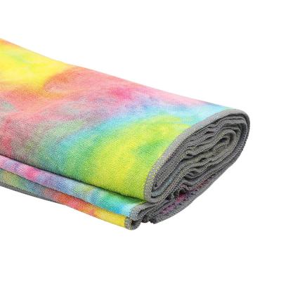 China Tie Dye Soft Textured Sports Yoga Towel Multi Purpose for sale