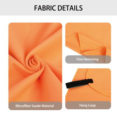 China Microfiber Sports Towel Gym Fitness With Black Zipper Pocket Custom Logo Microfiber Sweat Towel Outdoor Travel Towel for sale