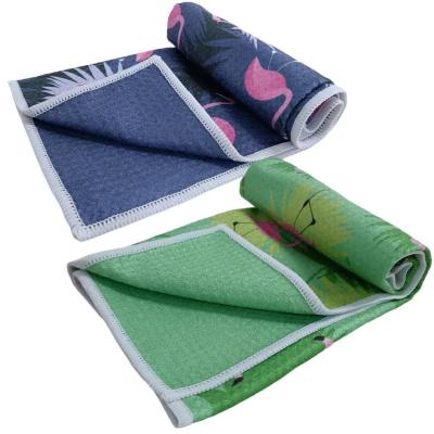 China eco friendly sublimation printed microfiber microfiber waffle golf towel custom logo for sale