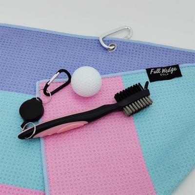 China AQUACOOL Custom Sublimation Printed Microfiber Waffle Microfiber Golf Towel Luxury Sport Microfibre with Custom Logo for sale