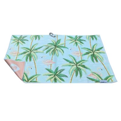 China Golf Sport Microfiber Custom Waffle Golf Towels Foldable bulk wholesale for sale