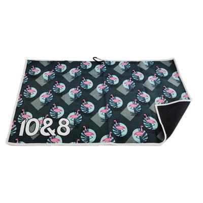 China Stain Resistant Customized Microfiber Golf Towel In Various Colors for sale