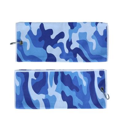China Sport Microfiber Golf Towel Sublimation Printed Accept Custom for sale