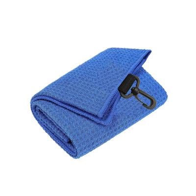 China GRS Printed Microfiber Soft Golf Towel With Custom Logo Waffle Towel for sale