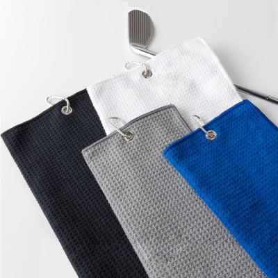 China Custom Print Simple New Design Magnetic Personalized Large Microfiber Golf Towel for sale