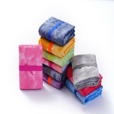 China Customized Absorb Water Quick Drying Tie-dyed Microfiber Sports Towel for sale