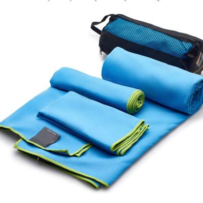 China Personalized Woven Travel Camping Towels With Logo Custom Microfiber Sports Towel for sale