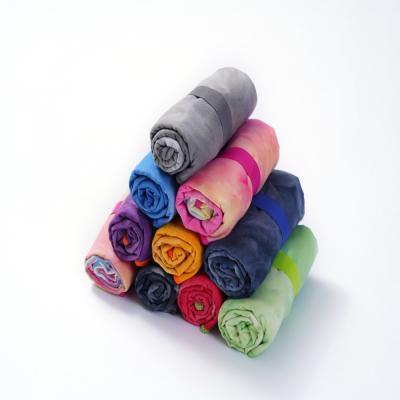 China Polyester Gym Towel Quick Dry Absorbent Tie-Dyed Microfiber Sport Towel for sale
