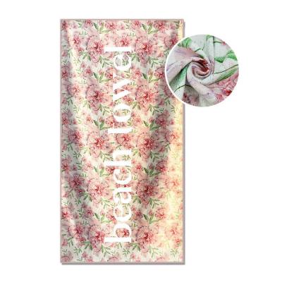 China Portable Large Soft Non slip Fast Drying Absorbent Microfiber Beach Towel for sale