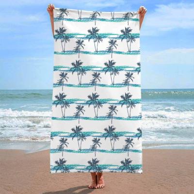 China RPET Plastic Bottle Recycled Multi-purpose Microfiber Beach Towel for sale