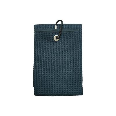 China Custom Logo Microfiber Pineapple Grid Golf Towel Durable for Golf Training for sale