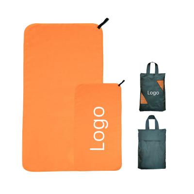 China Custom Logo Printing Multi-color Microfiber Sports Towel With Loop for sale