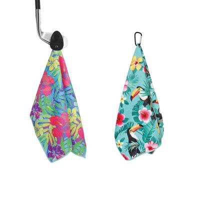 China High Quality Custom Easy Clean with Carabiner Waffle Golf Towel for sale