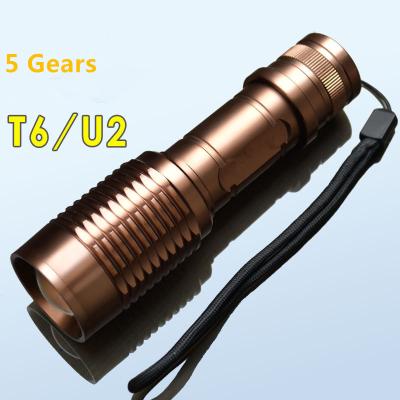 China Flexible Design Zoomable 18650 or AAA Battery 1000 Lms CREE XML-T6 LED Flashlight/Torches for sale