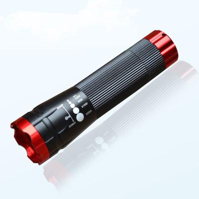 China Multifuncational Charging Mechanical Zoom Bicycle Riding CREE Q5 3 Gears Led Flashlight for sale