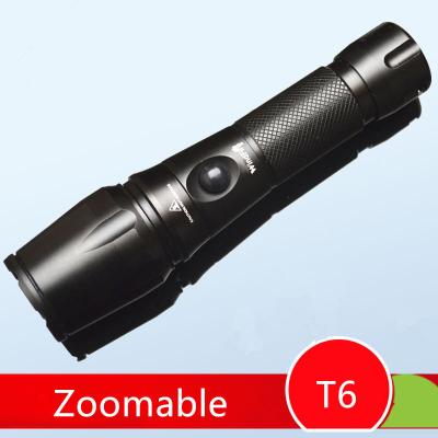 China Flexible Zoom AAA Dry Battery or 18650  Powered 1000 Lms CREE XML-T6 Led Torch/Flashlight for sale