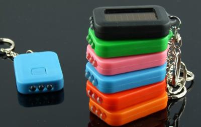 China Mini 5W 3 LED Solar Environmental Rechargeable Led Flashlight/Torch/Lamp Light Key Chain for sale