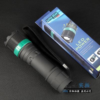 China AAA Dry Batteries Powered Rubber 1W Rotating Zoom Led Flashlight/Torch for Bicycle Riding for sale