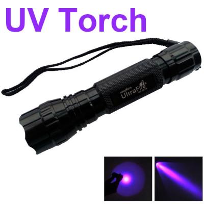 China WF501B CREE Ultraviolet UV Led Flashlight/Torch 395NM-405NM Pet Urine Detector for sale