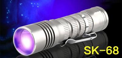 China 365NM High Power 3W LED UV Ultra Violet Flashlight Torch Light Anti-Fake Check Money for sale