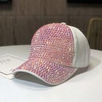 China Adjustable Rhinestone Sequins Baseball Cap for sale