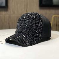 China Adjustable Rhinestone Sequins Baseball Cap for sale