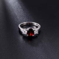 China Classic Oval Natural Garnet Ring for sale