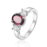 China Classic Oval Natural Garnet Ring for sale