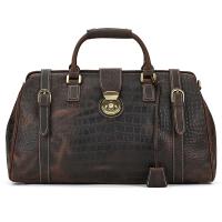 China Luxury Crocodile Pattern Cowhide Leather Duffel Bag for sale